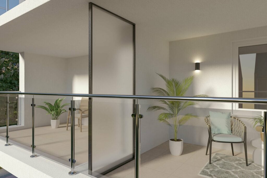 Cloison de séparation pour balcon en plastique | Fabriquée sur mesure